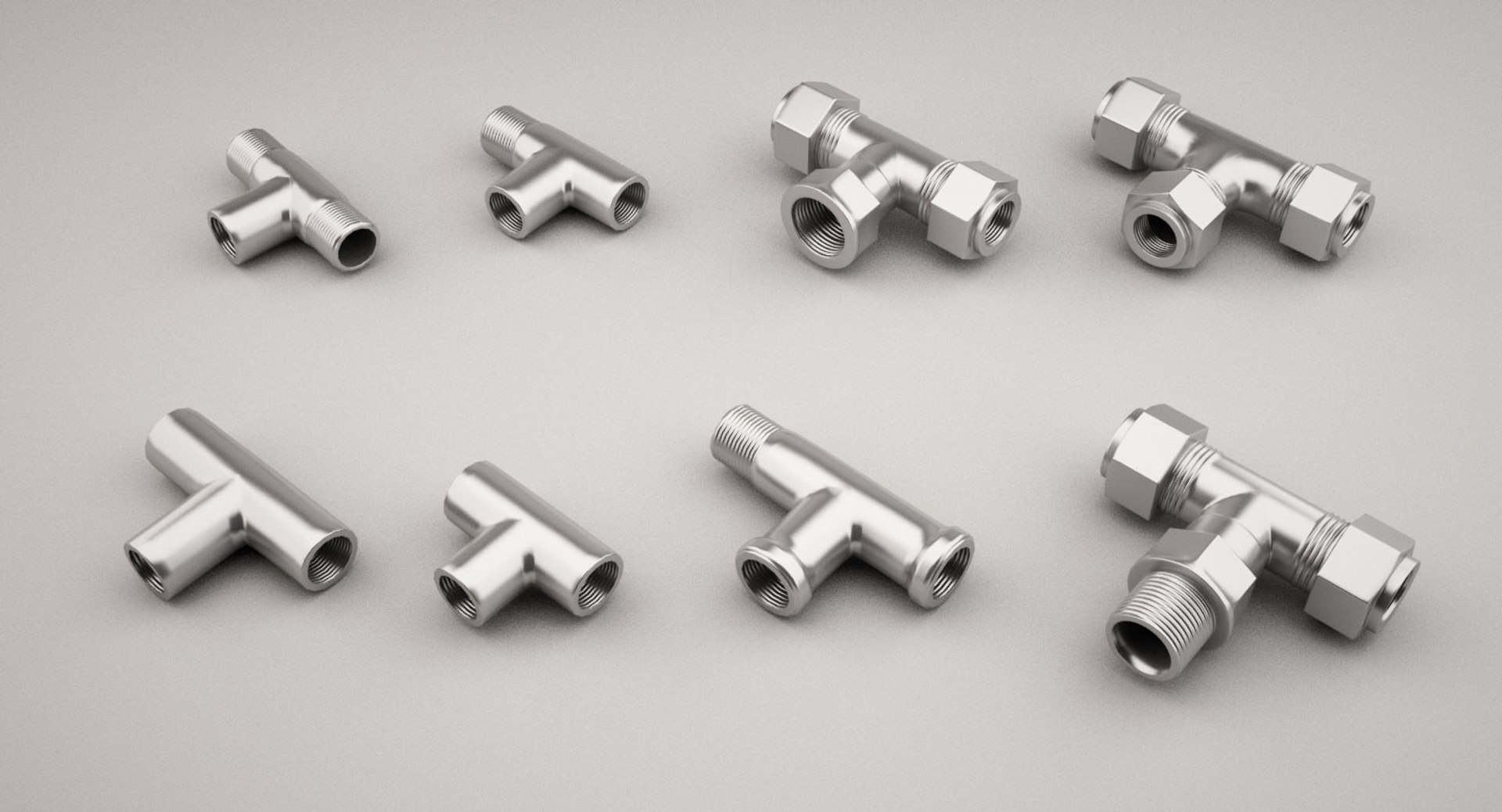3D Pipe Fittings - TurboSquid 1184084
