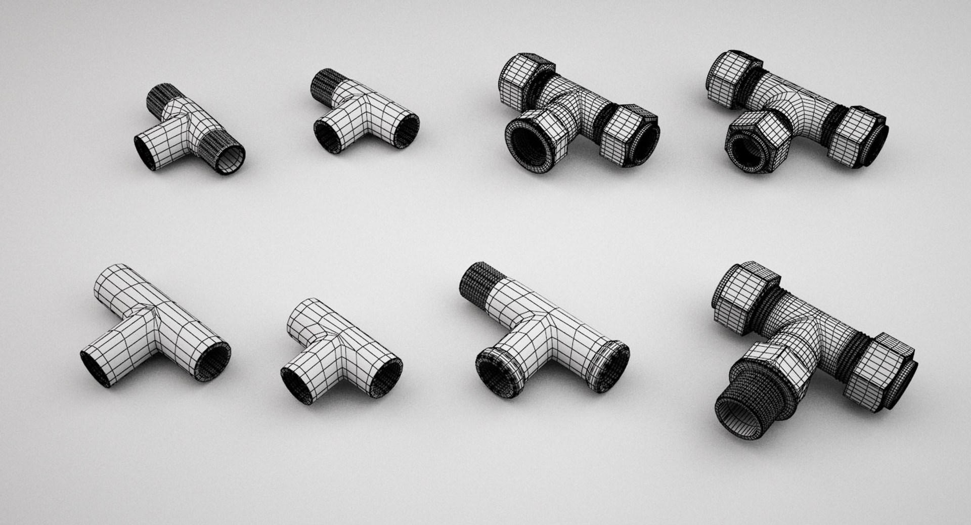 3D Pipe Fittings - TurboSquid 1184084