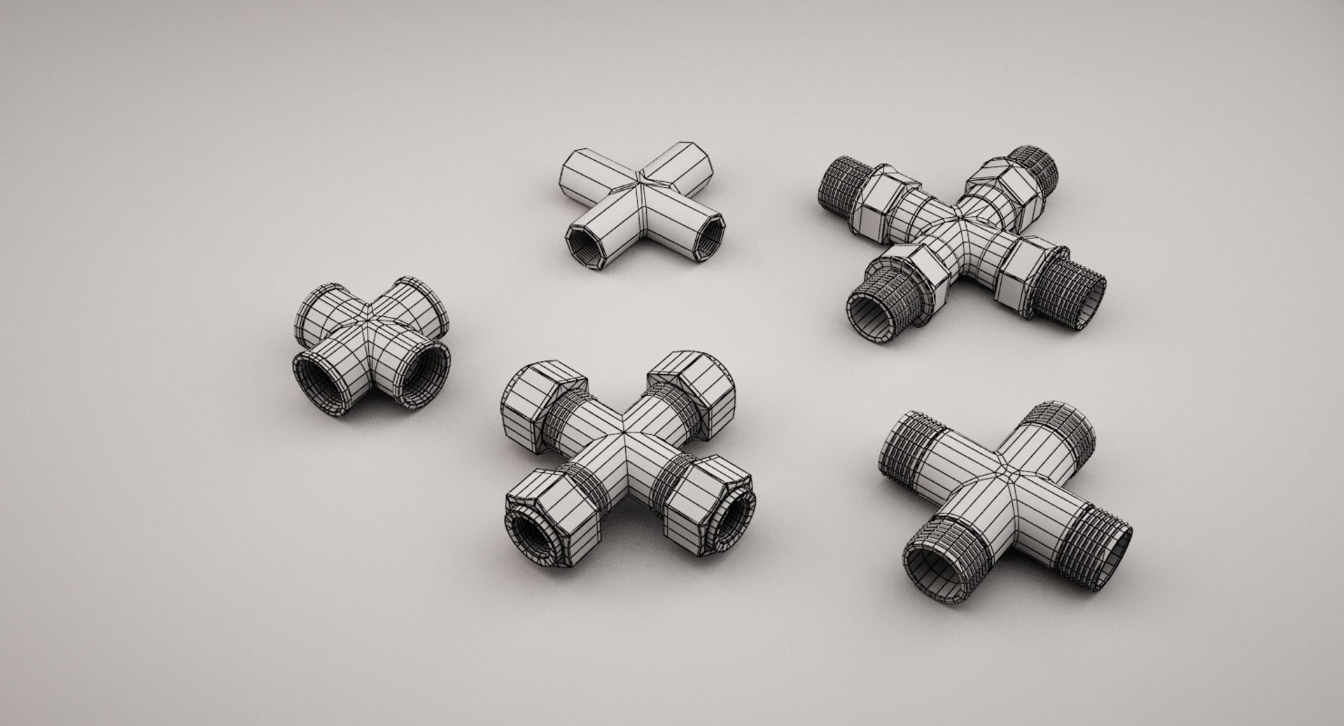 3D Pipe Fittings - TurboSquid 1184084