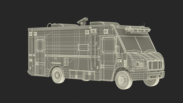 3D модель Мобильный командный центр полиции Нью-Йорка - TurboSquid 2088617