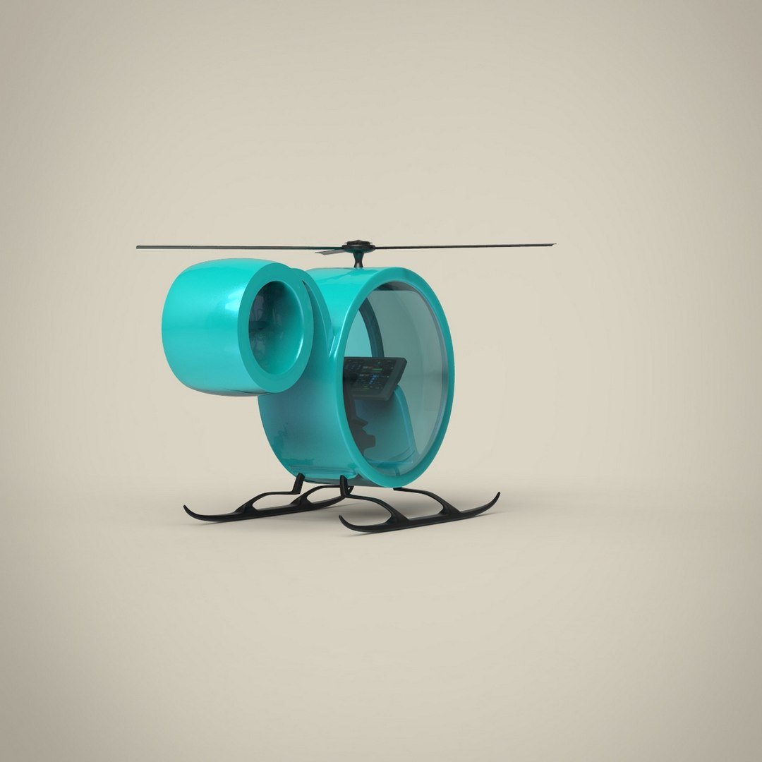 Futuristic Helicopter Model - TurboSquid 2070356
