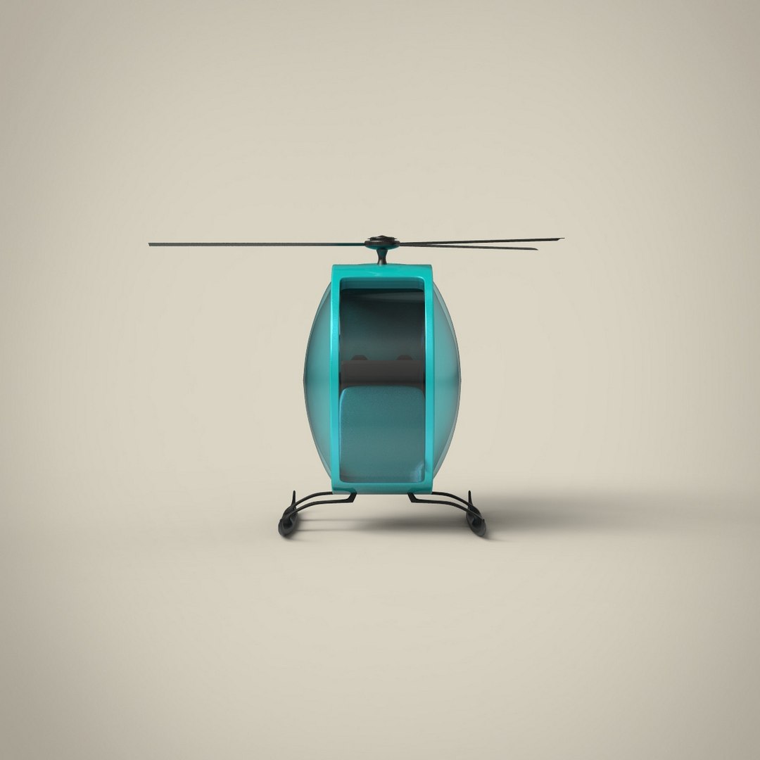 Futuristic Helicopter Model - TurboSquid 2070356