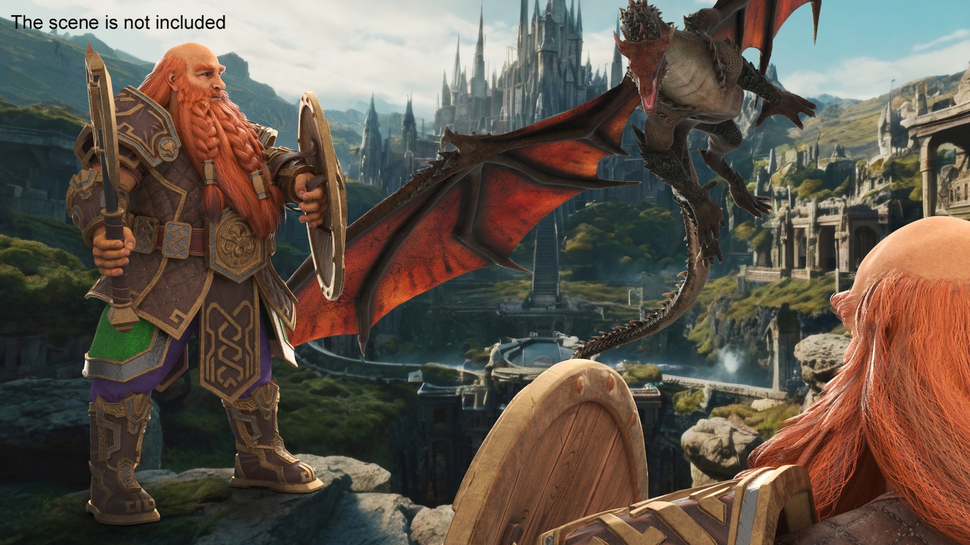 Fantasy Dwarf Character Standing 3D Model - TurboSquid 2396561