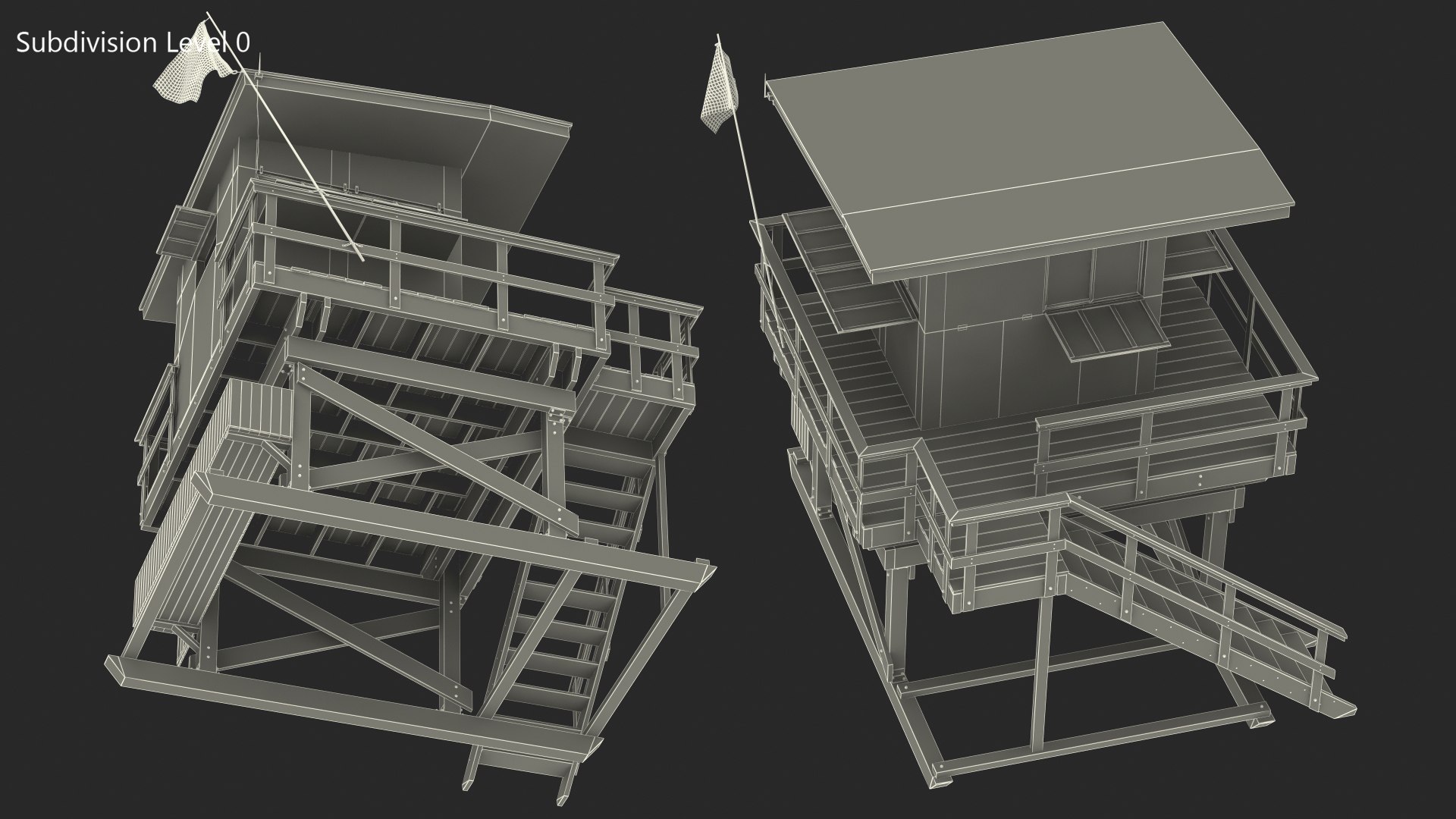 3D Beach Lifeguard Tower - TurboSquid 1734567