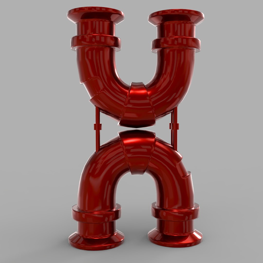 3D Model H Font - TurboSquid 1548460