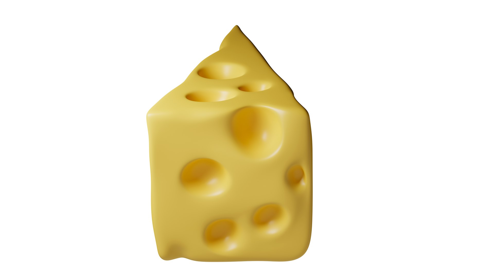 3D Cheese Wedge Piece Lowpoly Stylized Semi-realistic Food - TurboSquid ...