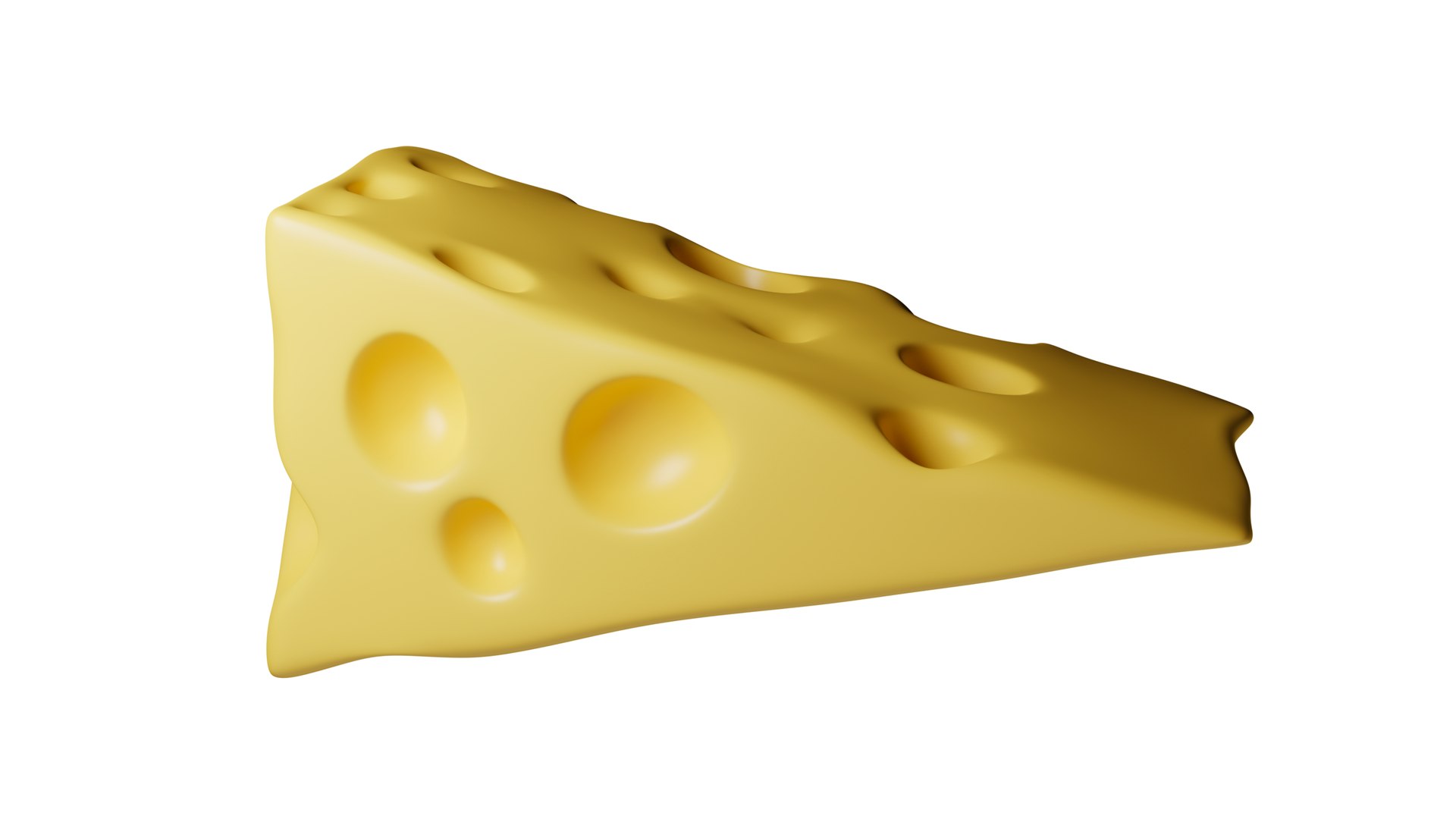 3D Cheese Wedge Piece Lowpoly Stylized Semi-realistic Food - TurboSquid ...