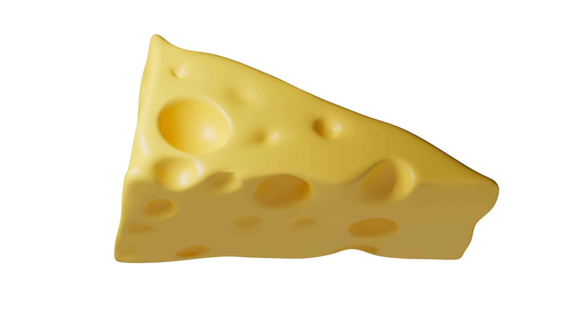 3D Cheese Wedge Piece Lowpoly Stylized Semi-realistic Food - TurboSquid ...