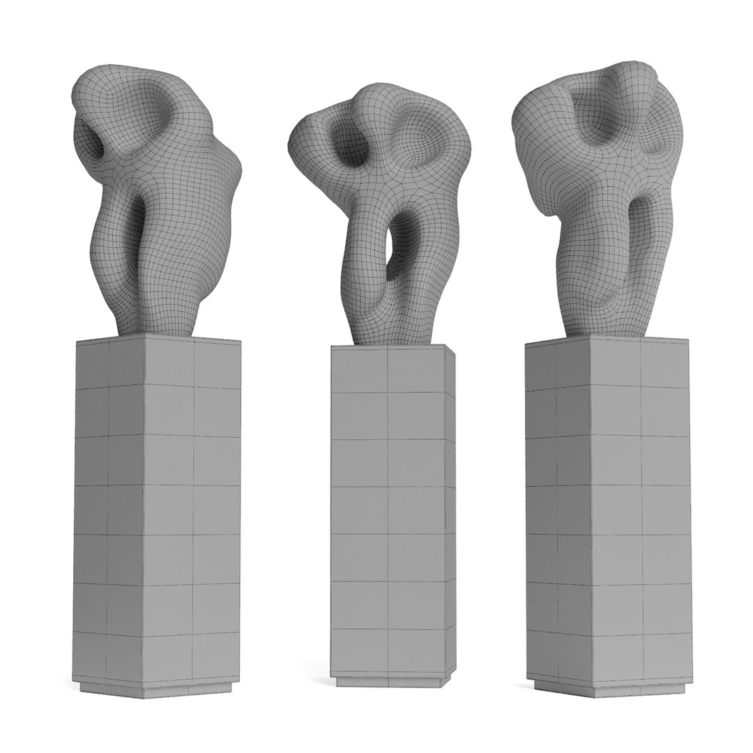 3D Abstract Modern Art Pedestal Model - TurboSquid 2118845