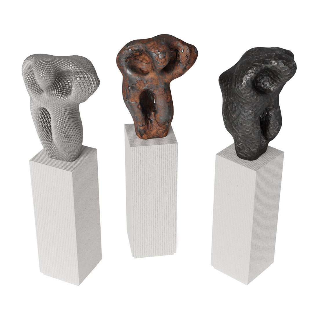 3D Abstract Modern Art Pedestal Model - TurboSquid 2118845