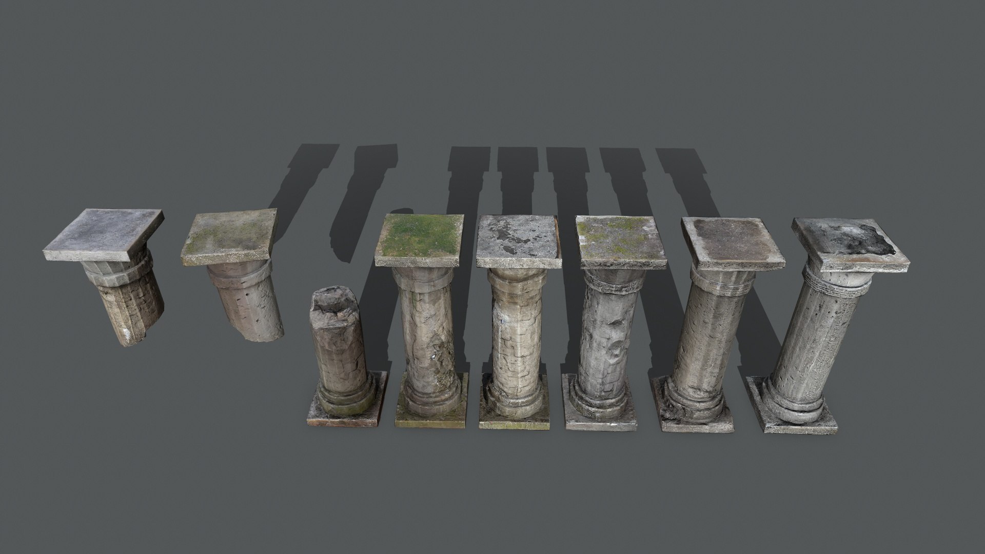 Castle Pillar Set Model - TurboSquid 2193511