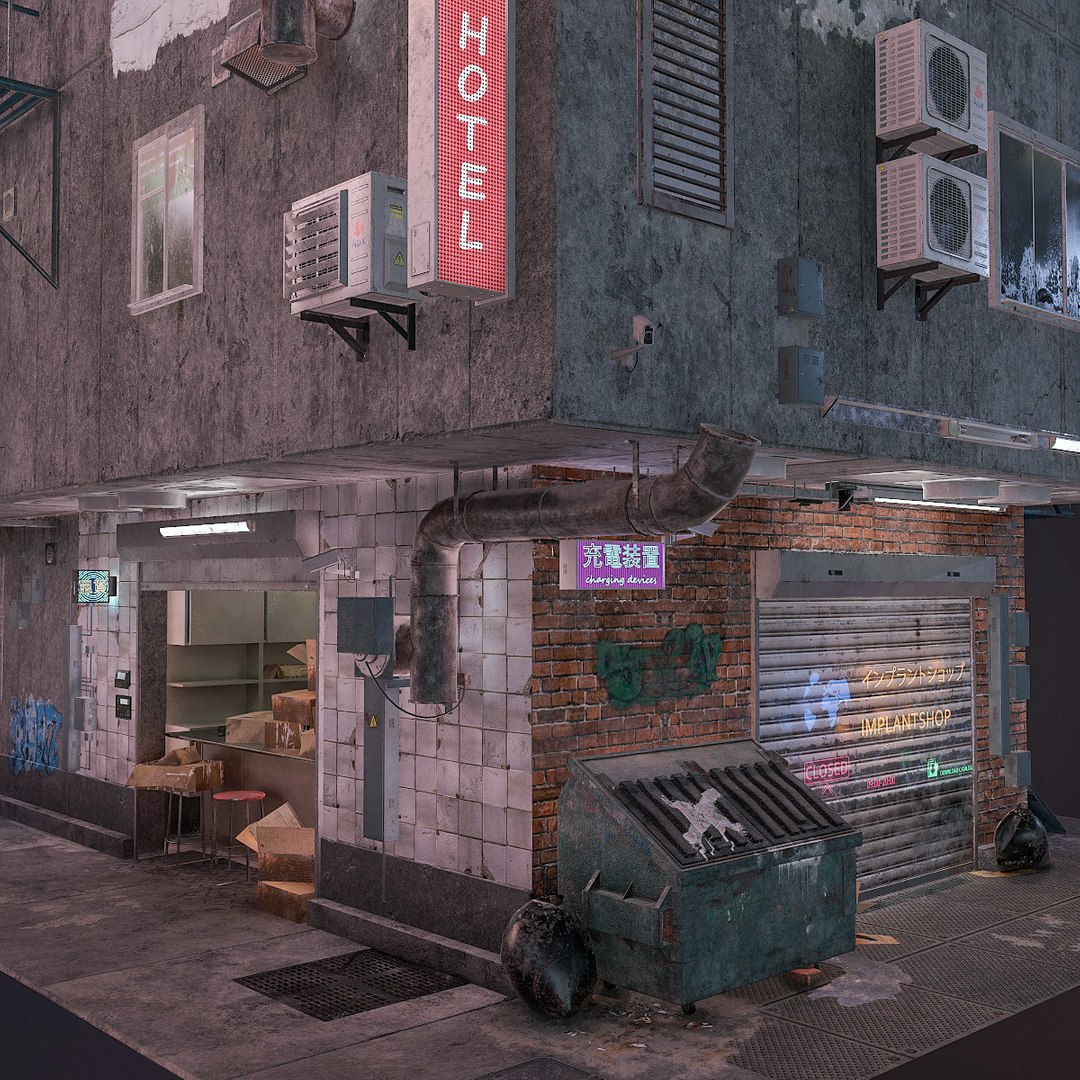 Cyberpunk House Model - TurboSquid 1506366