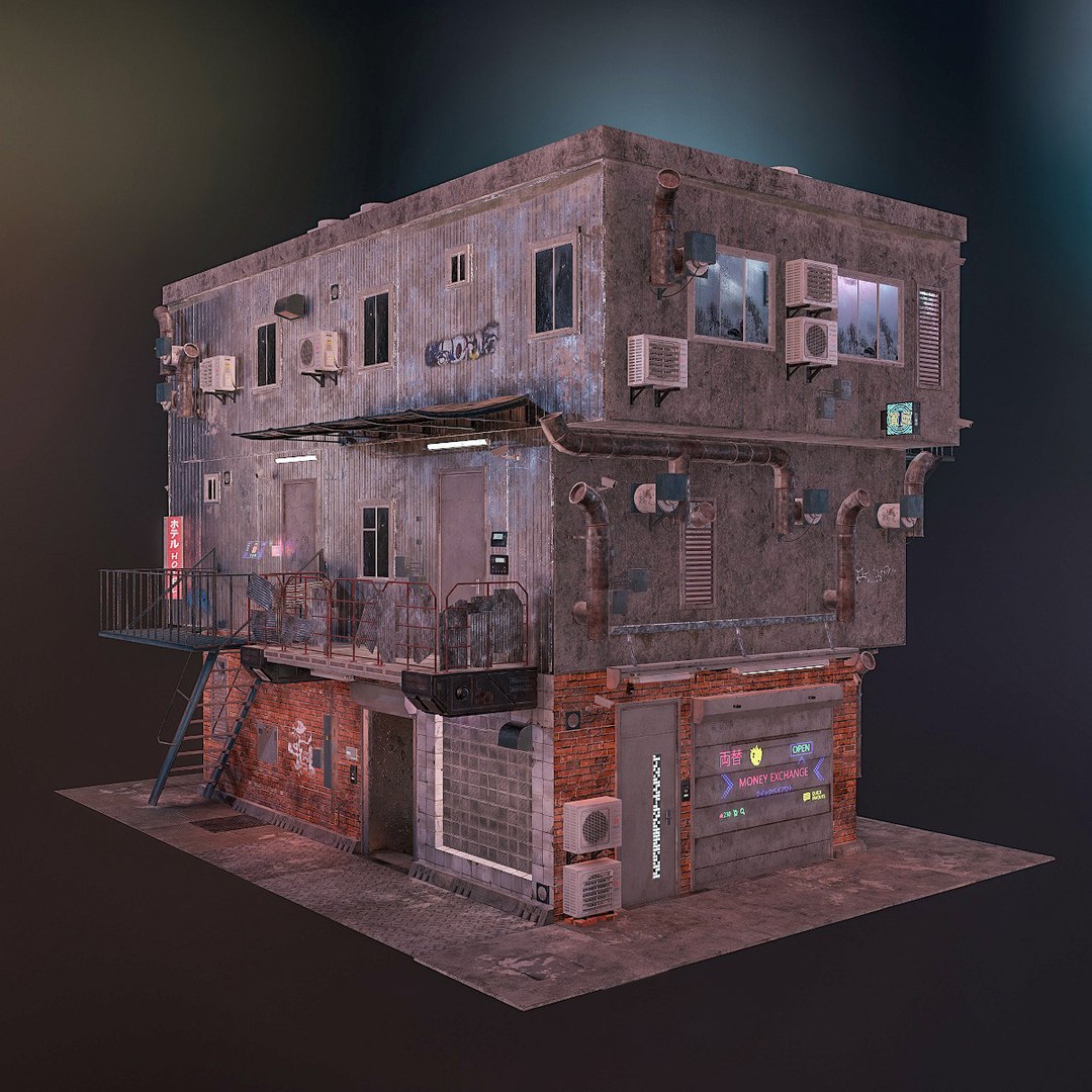 Cyberpunk House Model - TurboSquid 1506366