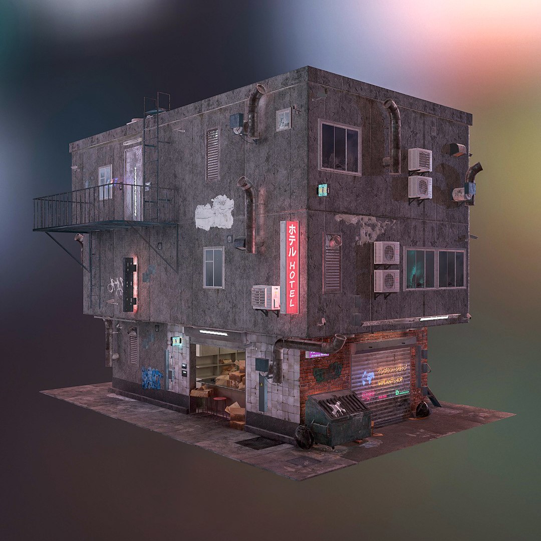 Cyberpunk House Model - TurboSquid 1506366