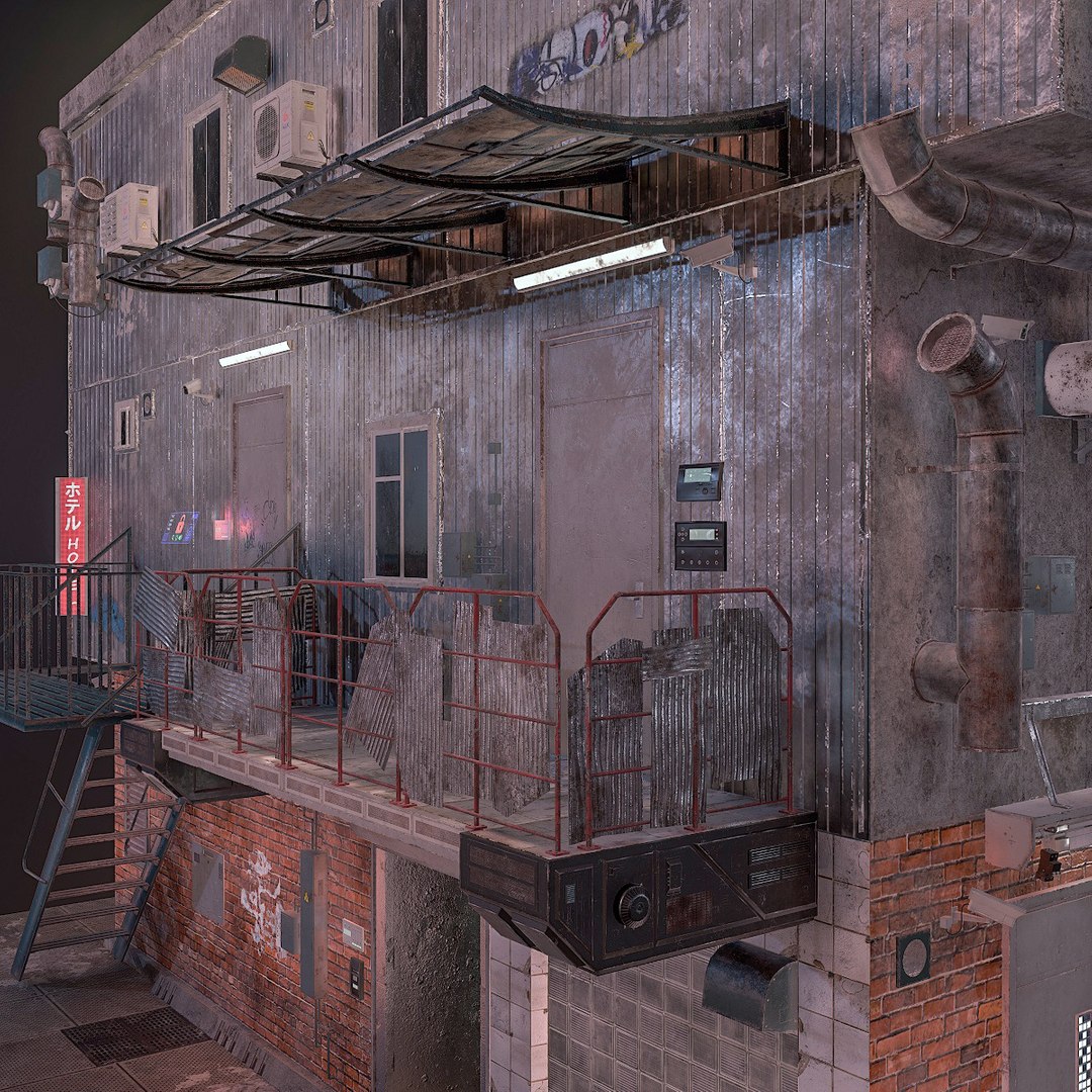 Cyberpunk House Model - TurboSquid 1506366