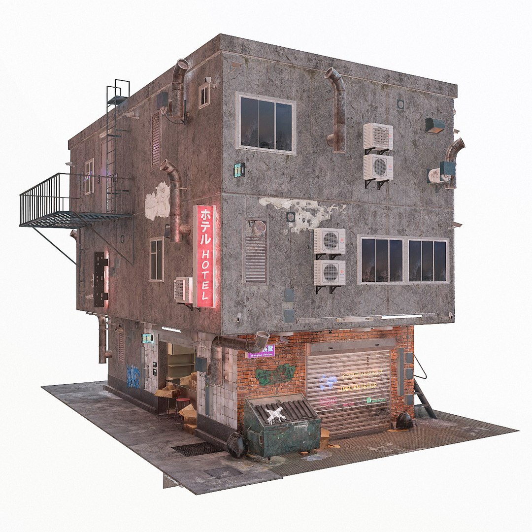 Cyberpunk House Model - TurboSquid 1506366