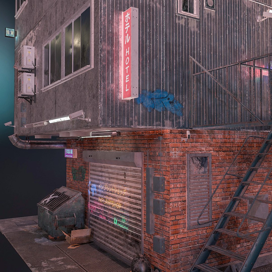 Cyberpunk House Model - TurboSquid 1506366
