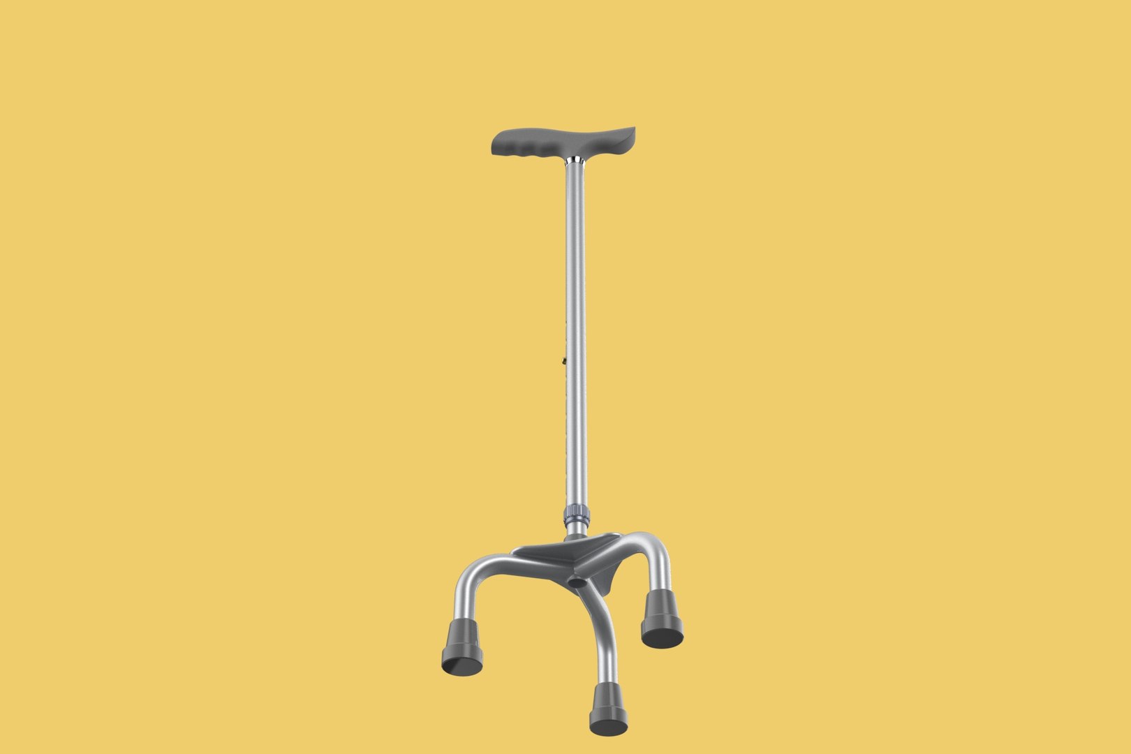 3D TRIPOD WALKING CANE AID ELDERLY STICK POLE GAIT 3 FEET LEG FOOT ...