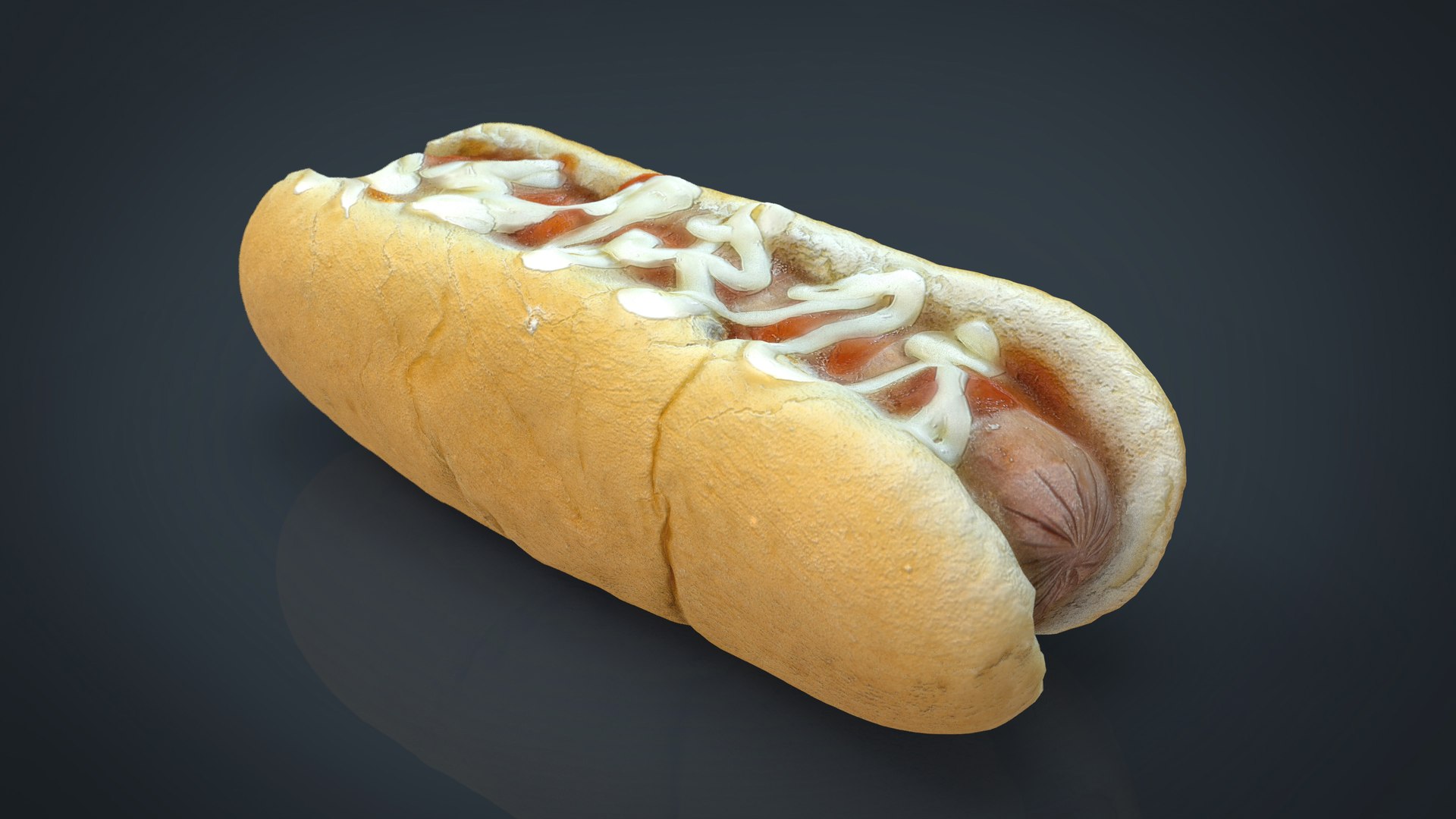 3d Max Realistic Hot Dog