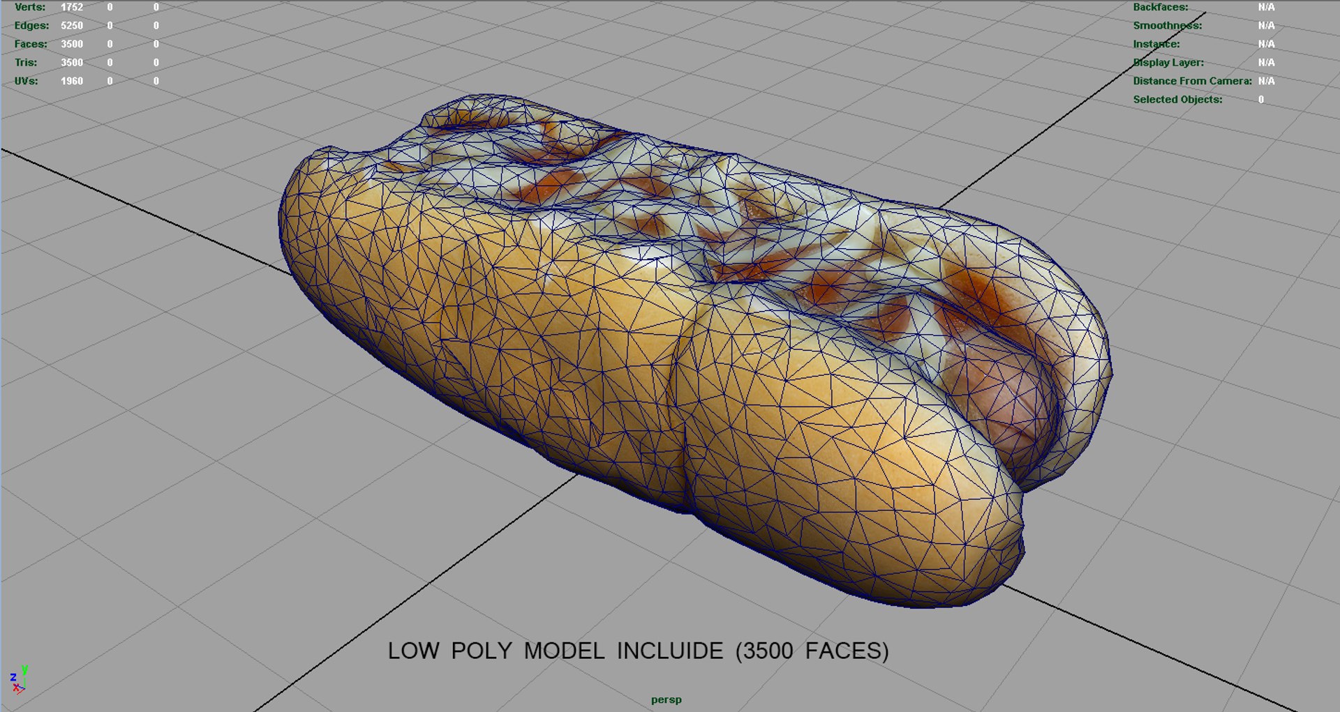 3d Max Realistic Hot Dog