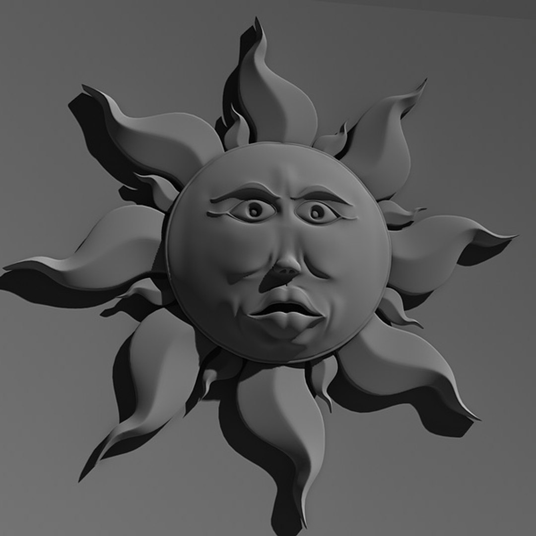Gold Sun Ornament C4d