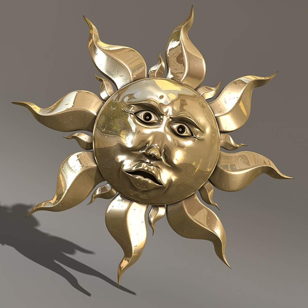 Gold Sun Ornament C4d