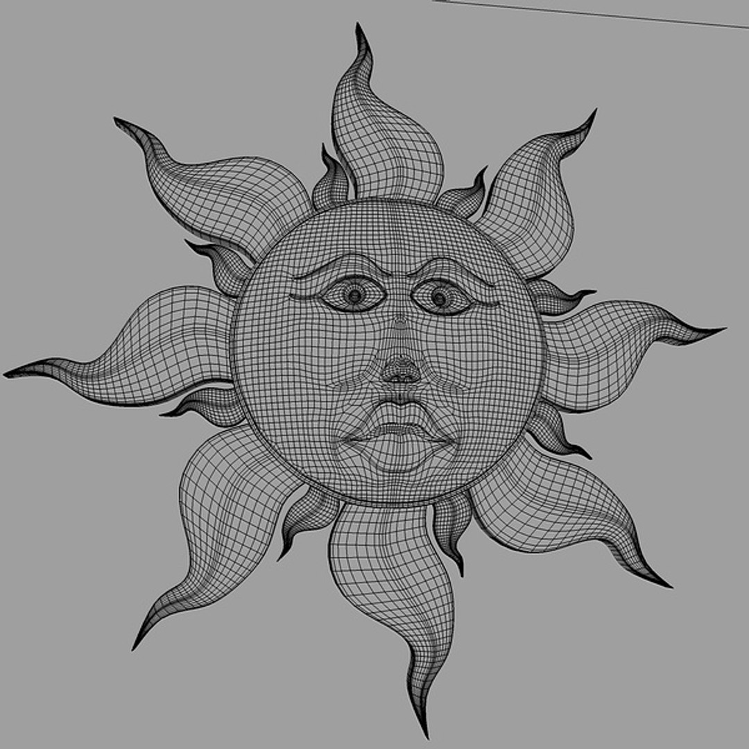 Gold Sun Ornament C4d