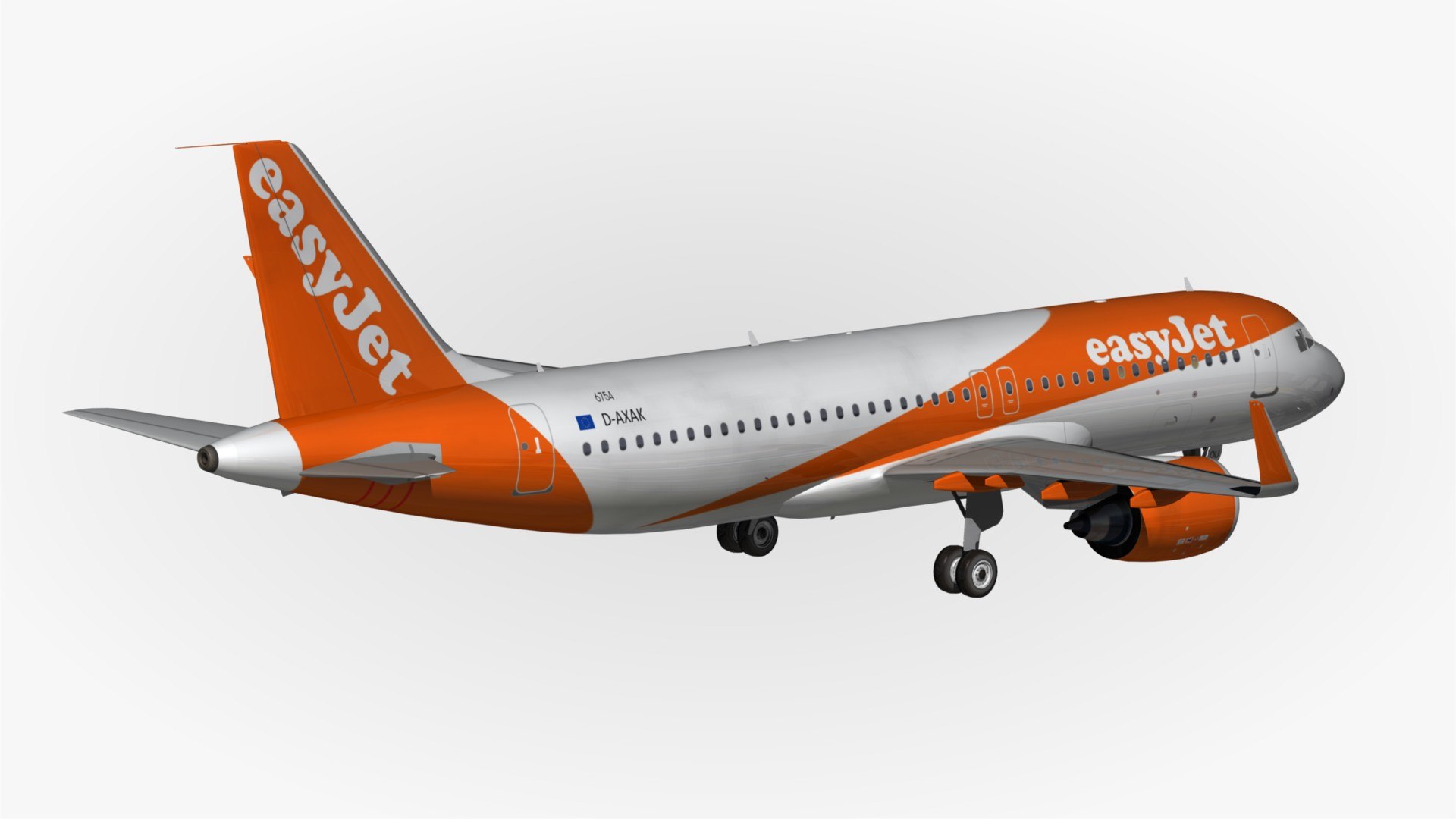 3d Model Airbus A320 Easyjet