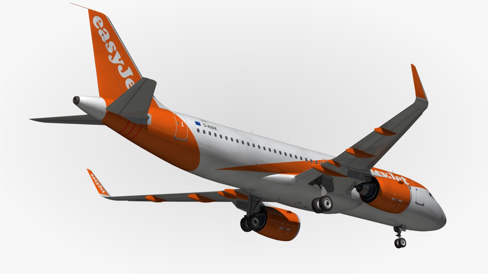 3d Model Airbus A320 Easyjet