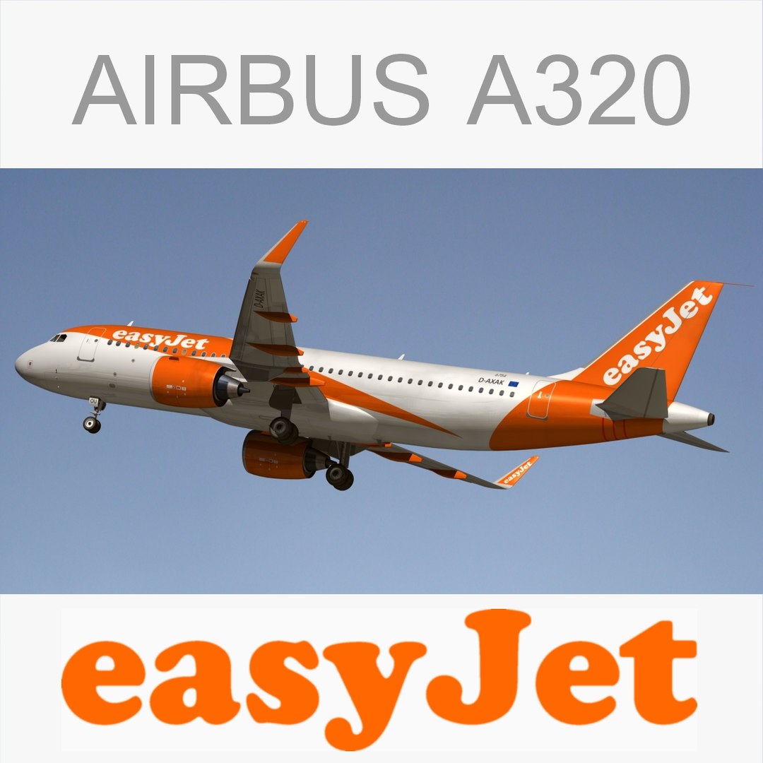 3d Model Airbus A320 Easyjet