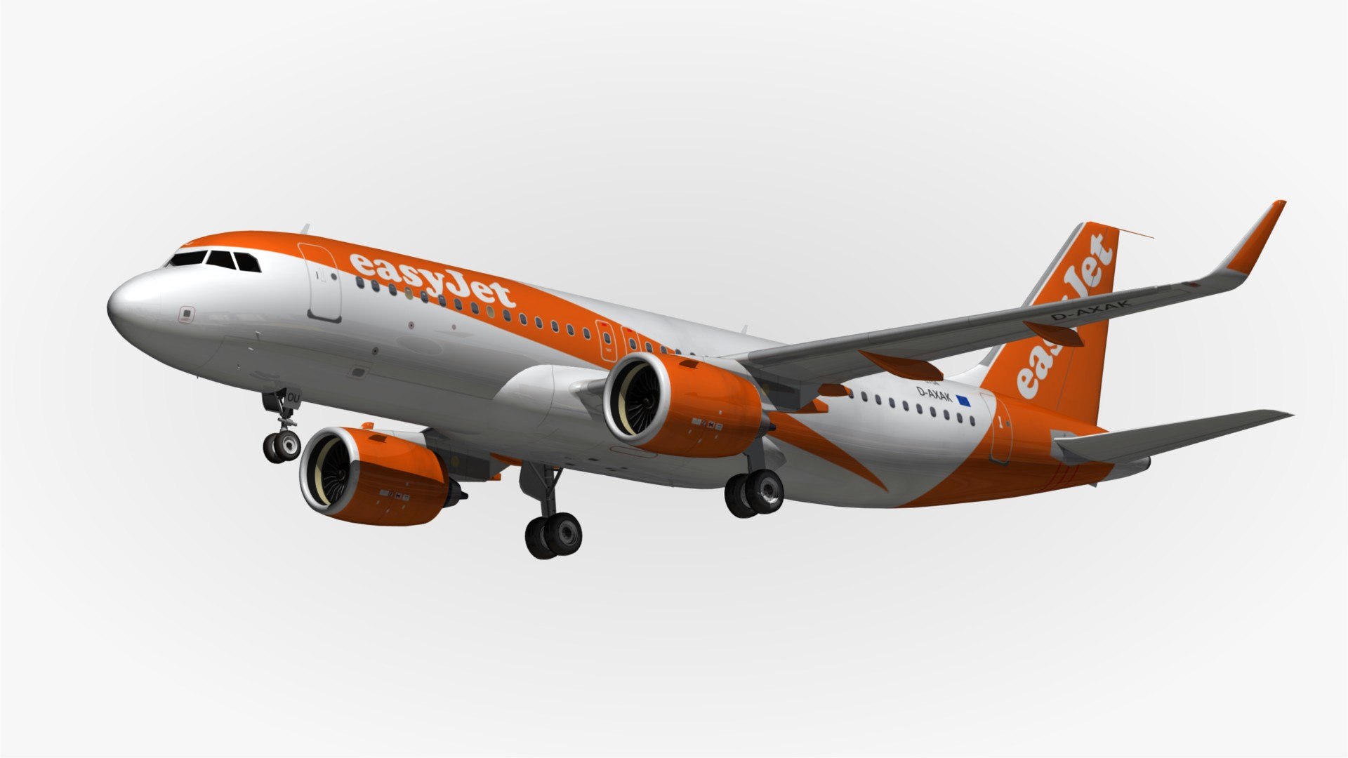 3d Model Airbus A320 Easyjet