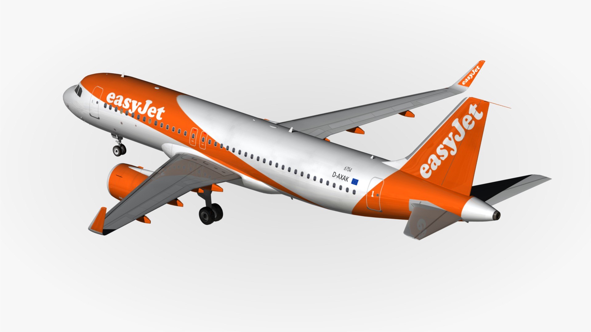 3d Model Airbus A320 Easyjet