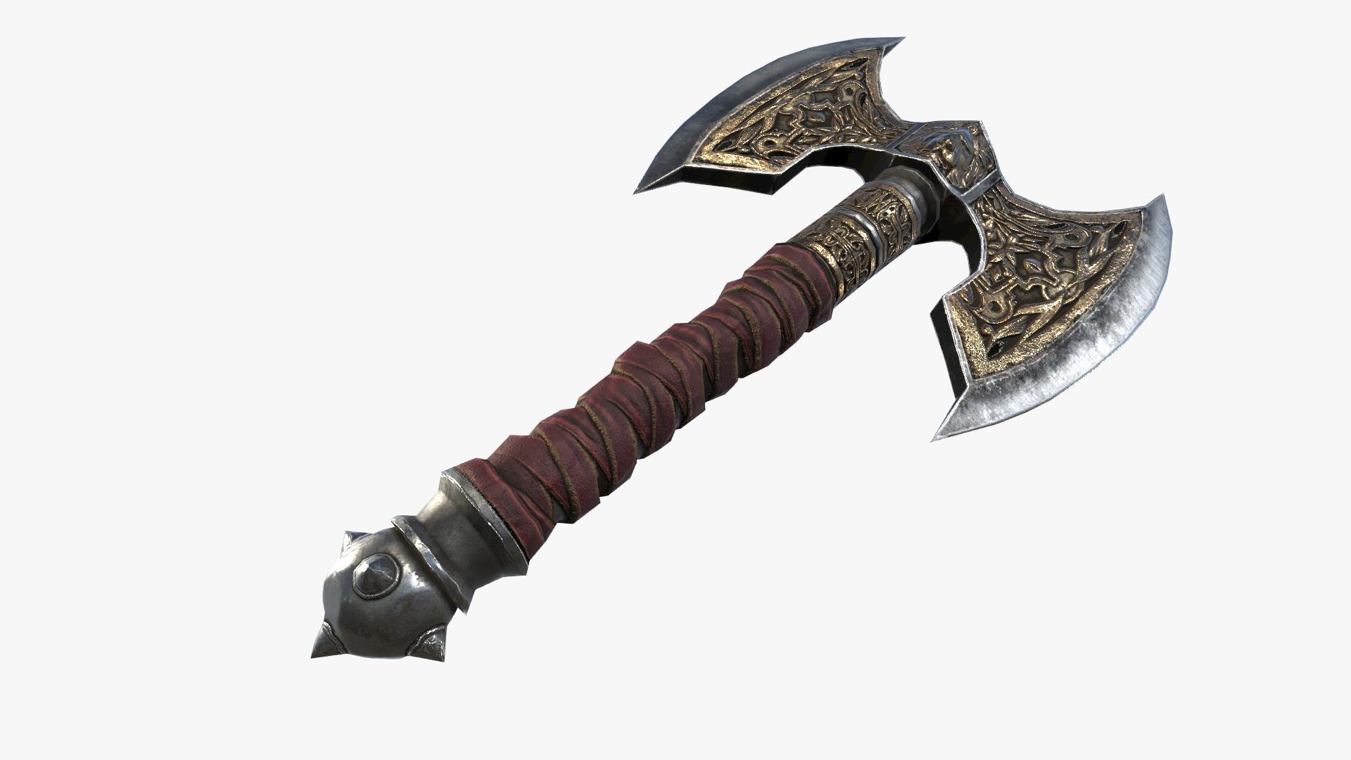 3D Model Fantasy Axe RPG Labrys Minoan Double Axe Great Axe Battle Axe Great-axe Battle-axe ...