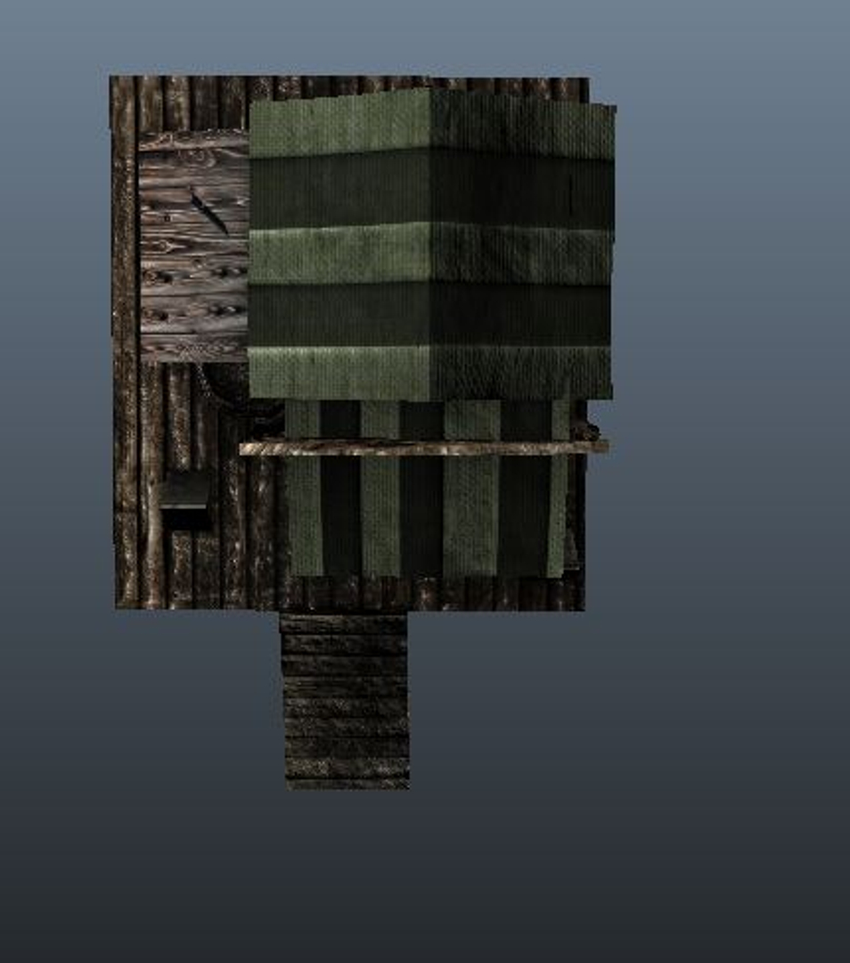 3d fish shack model