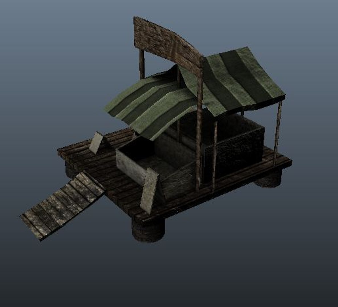 3d Fish Shack Model