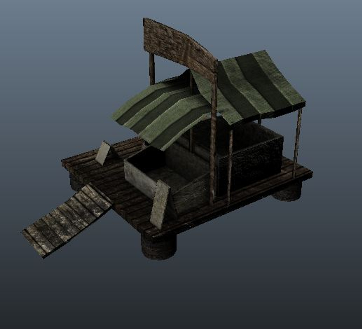 3d fish shack model
