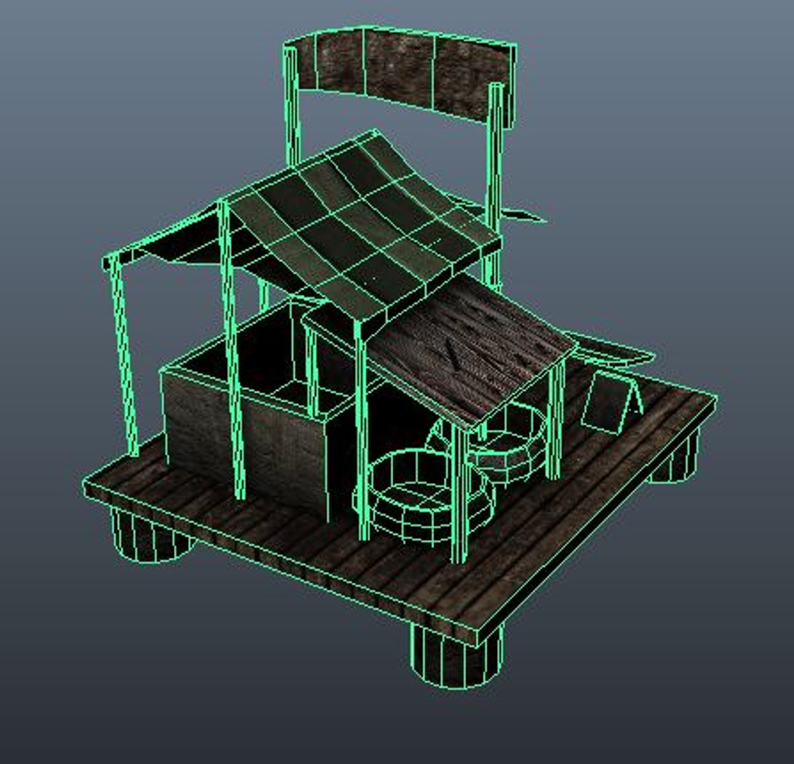 3d Fish Shack Model