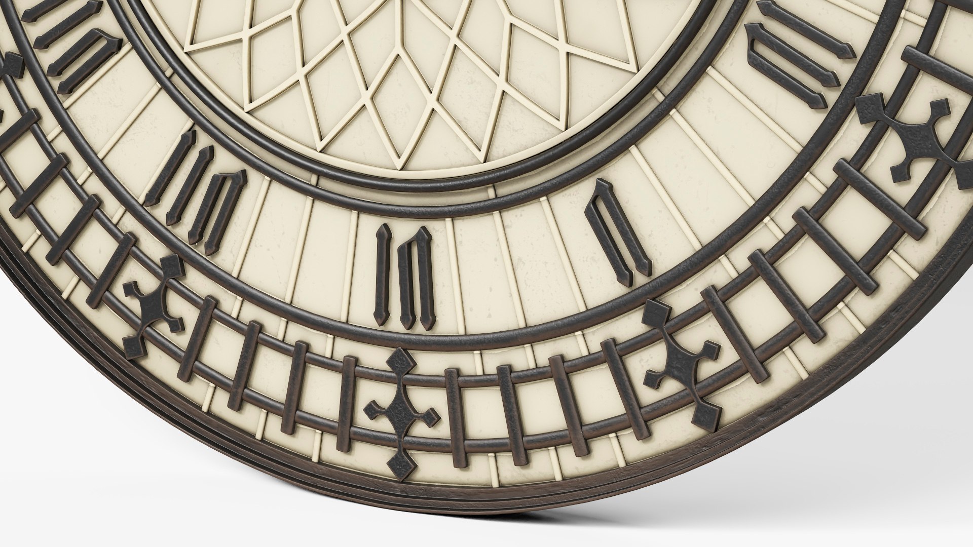 3D Gothic Tower Clock Dial - TurboSquid 2399375
