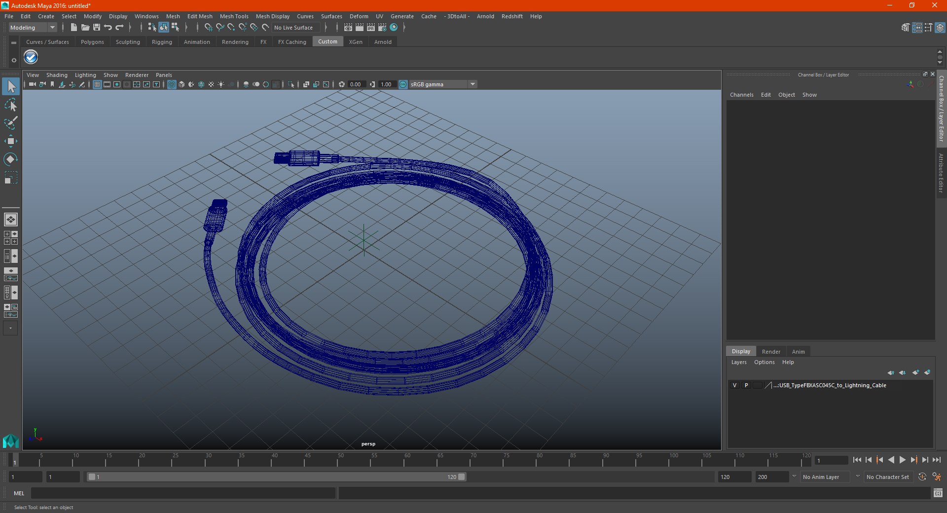 Usb type-c lightning cable 3D - TurboSquid 1596474