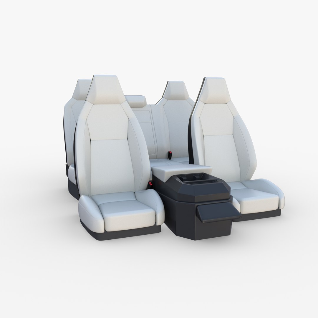 3D Tesla Cybertruck Seats - TurboSquid 1636089