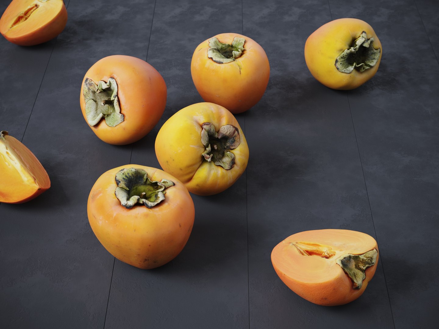 Persimmon Fruits Model - TurboSquid 2094351