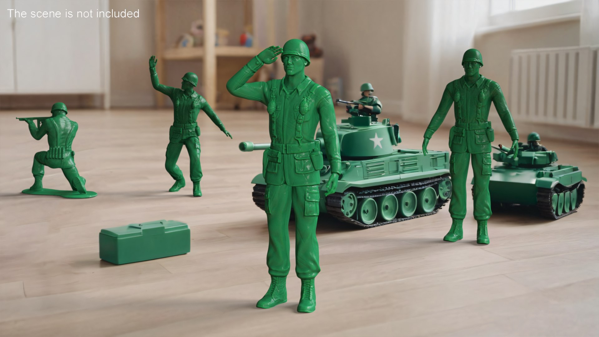 Green Toy Soldier Salutes 3D Model - TurboSquid 2185688