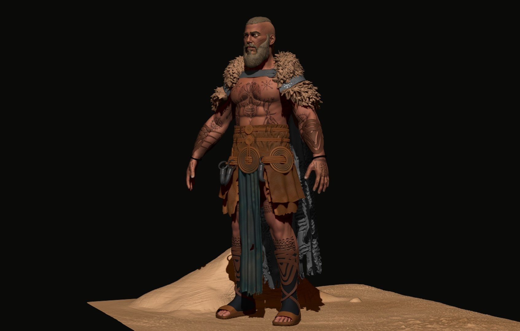 3D Warrior Character - TurboSquid 1539954