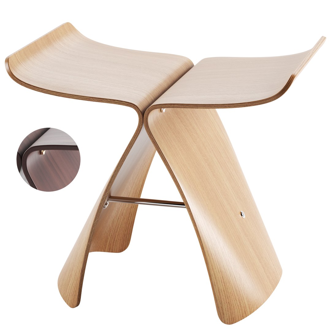 3D Butterfly Stool By Vitra - TurboSquid 2040833