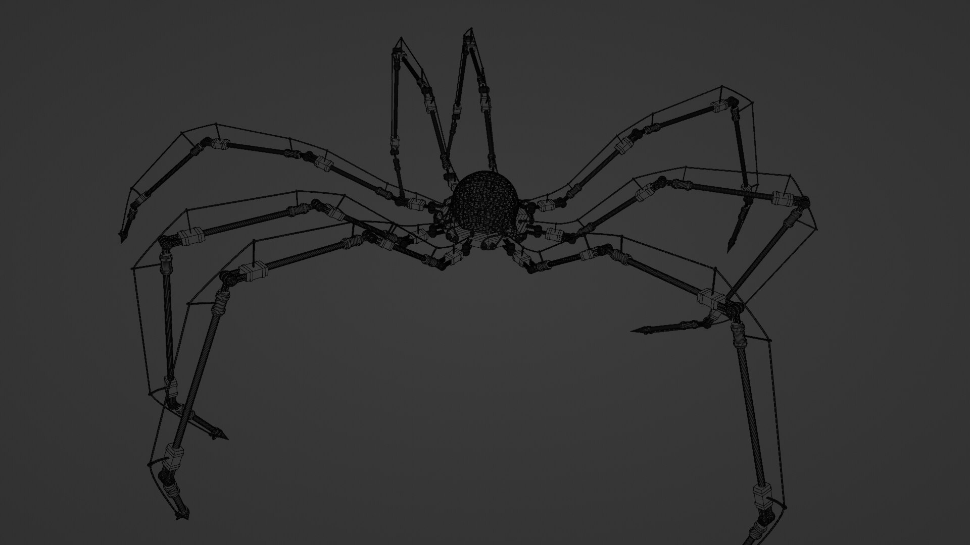 3D Mechanical Spider Rigged And Fully Animated - TurboSquid 1996456
