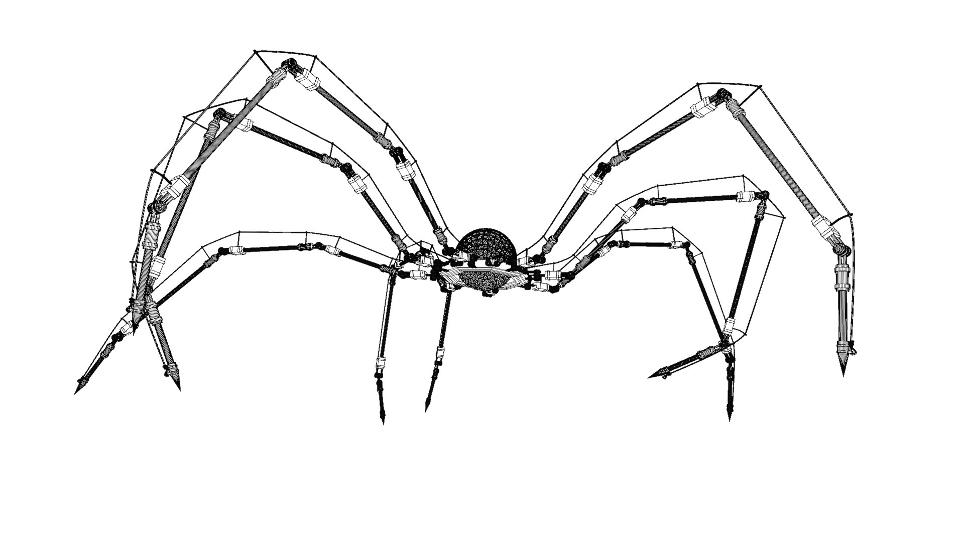 3D Mechanical Spider Rigged And Fully Animated - TurboSquid 1996456