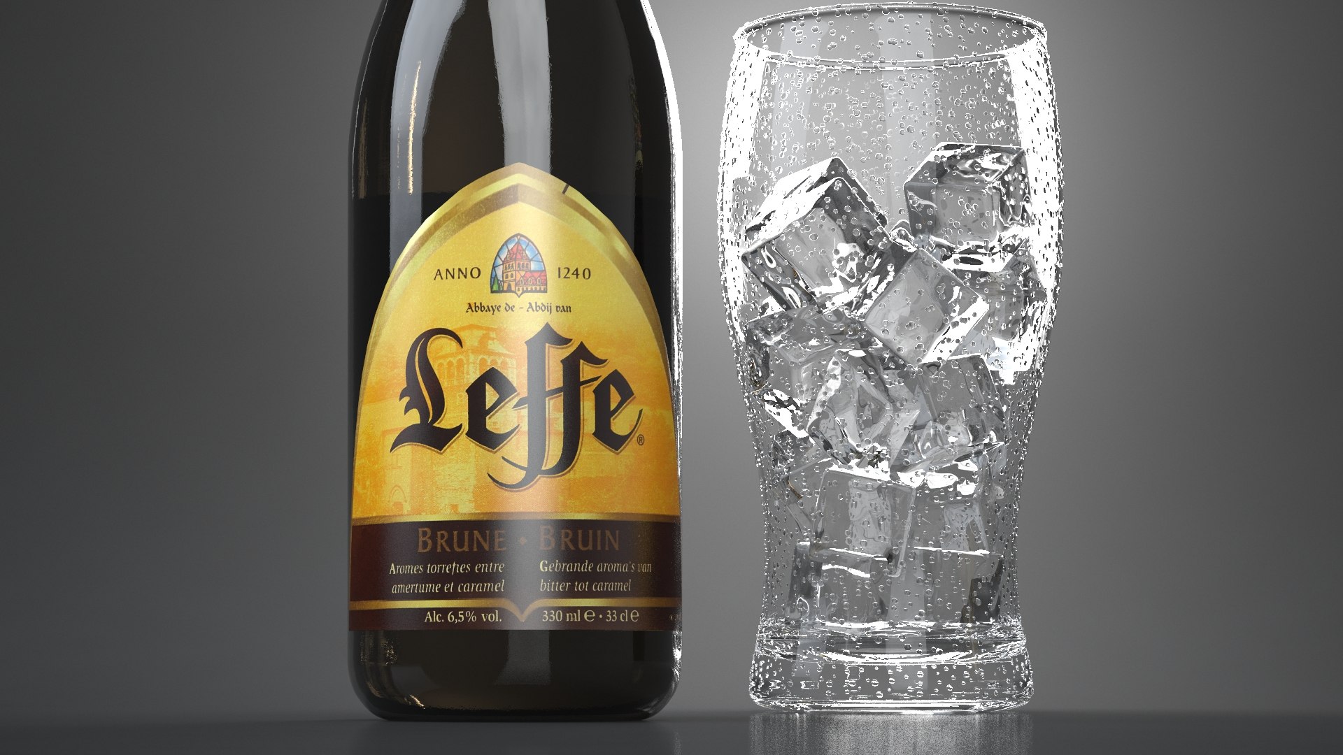 Leffe Brown Bruin Beer Bottles 3D - TurboSquid 1624293