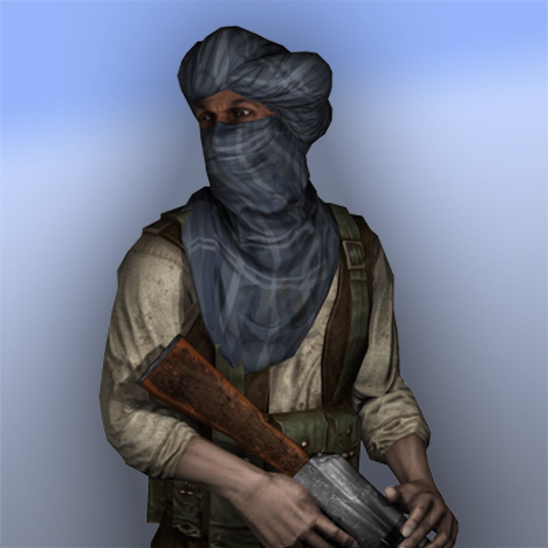 3d model taliban fighter