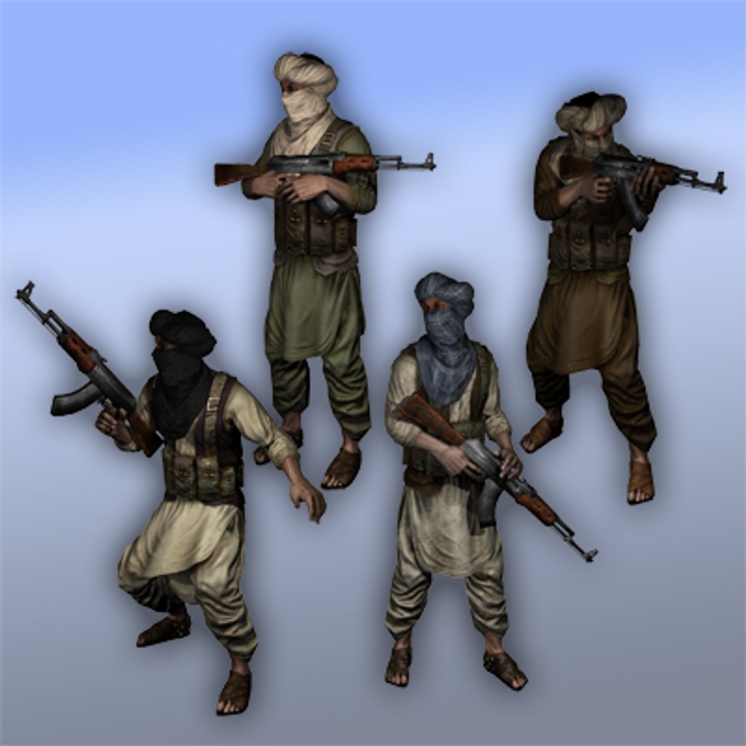 3d model taliban fighter