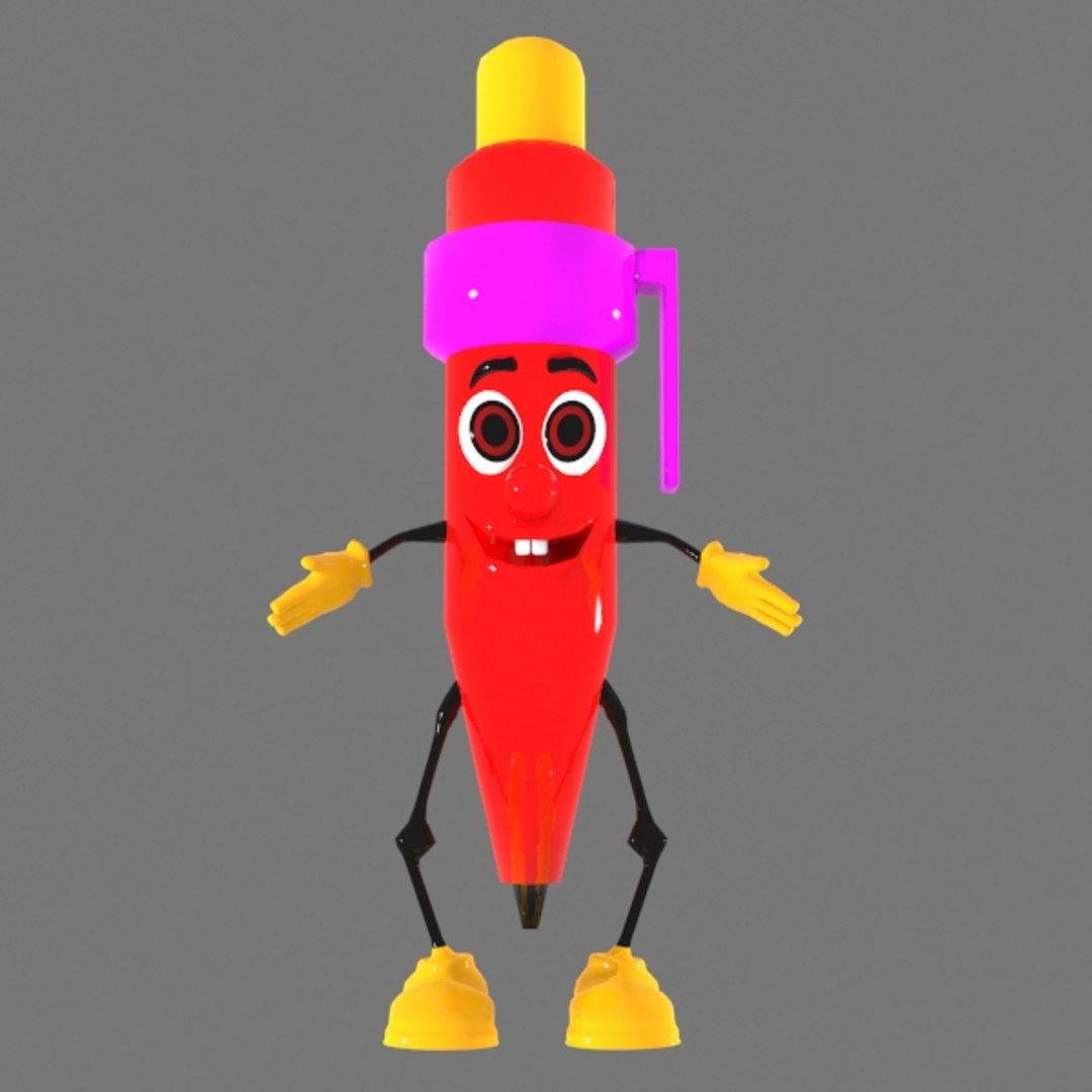 3d Model Character Pen